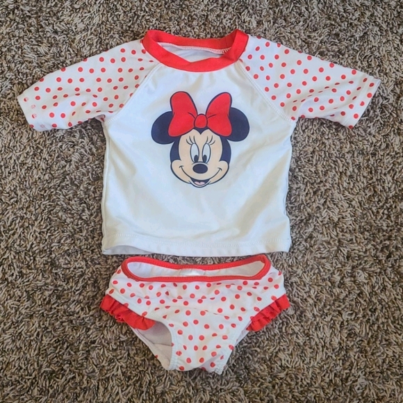 Disney | Swim | Disney Minnie Mouse Swimsuit Rashguard | Poshmark